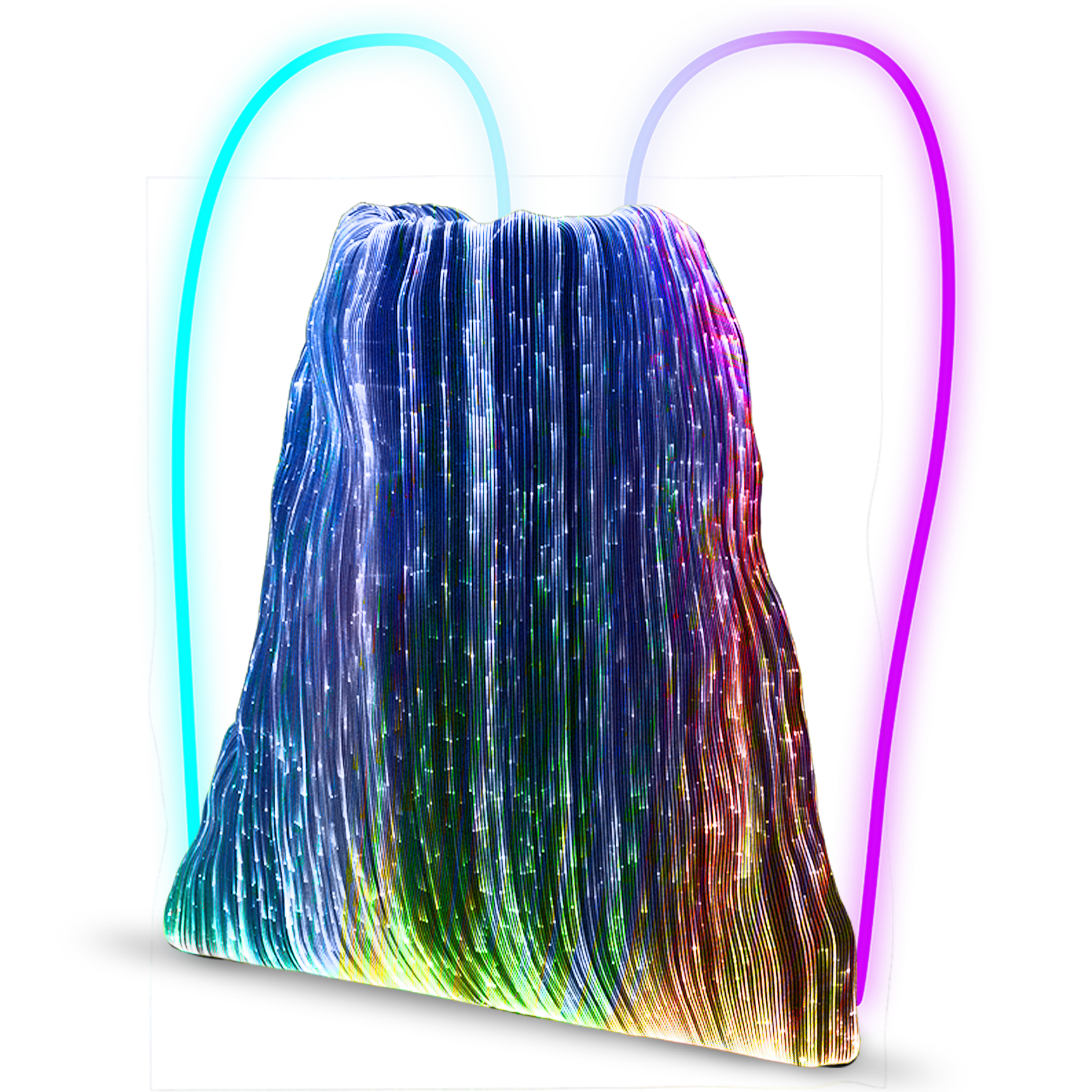 NEBULITE Fiber Optic Drawstring Backpack - LED Sound Reactive